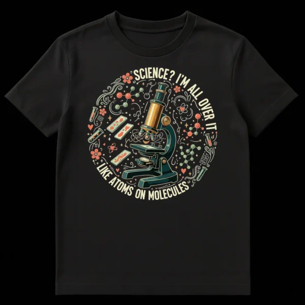 Science Enthusiast Atoms Molecules Pun Scientific Education Unisex T ...